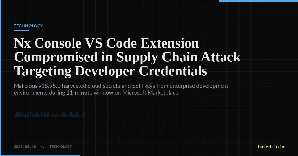 Nx Console VS Code Extension Compromised in Supply Chain Attack ...